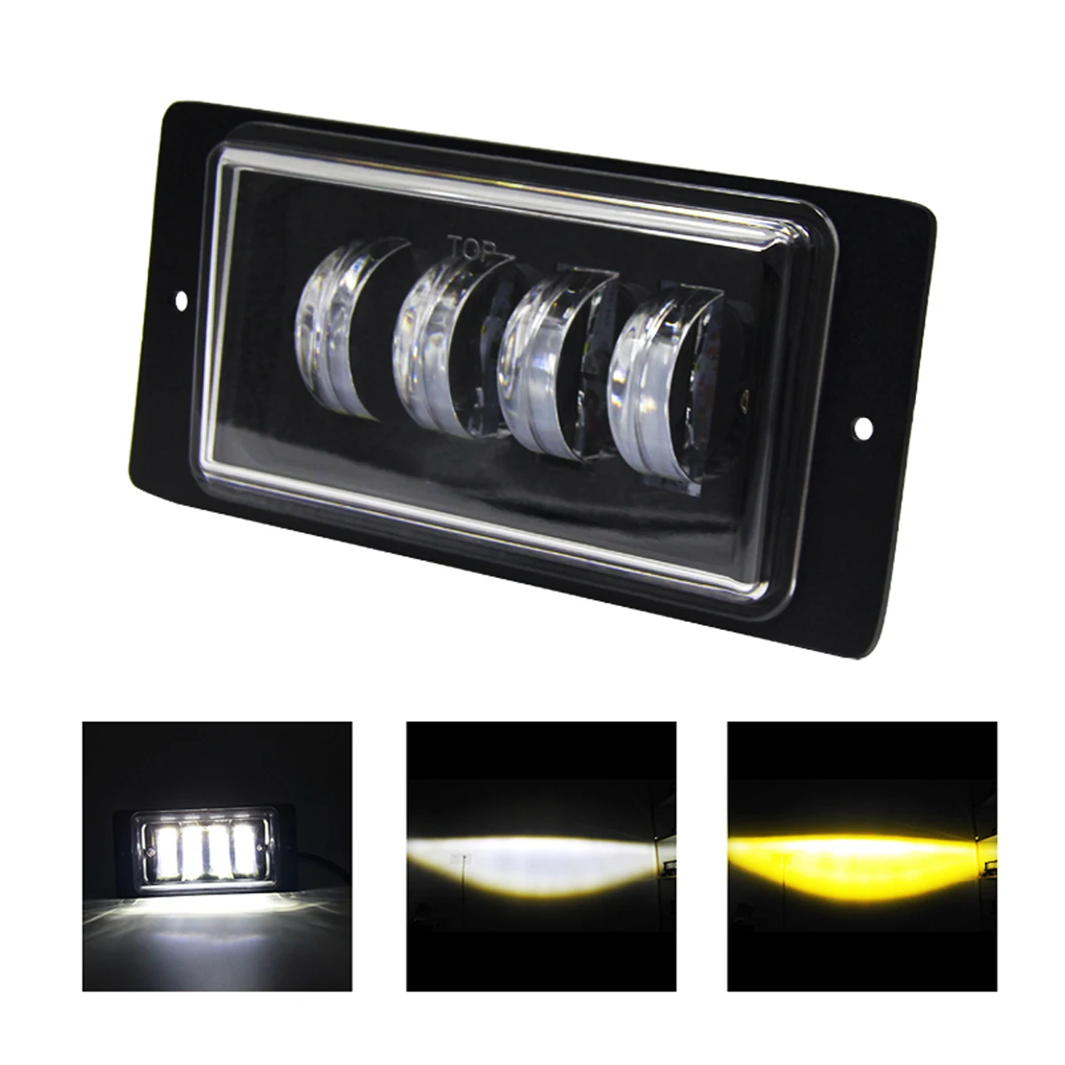 2Pcs-4LED-Motorcycle-Headlight-High-Brightness-Auxiliary-Spotlights ...