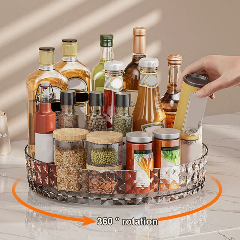 360-Rotating-Plastic-Storage-Rack-Bathroom-Storage-Organizer-Kitchen ...