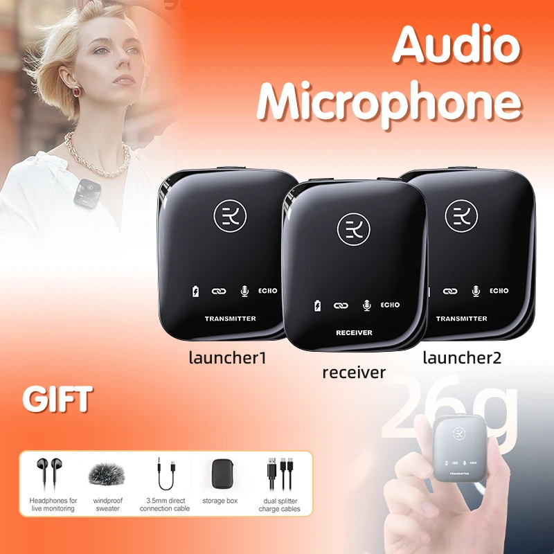 Kinglucky-m18-um-para-dois-sem-fio-lavalier-microfone-para-c-mera-dslr ...