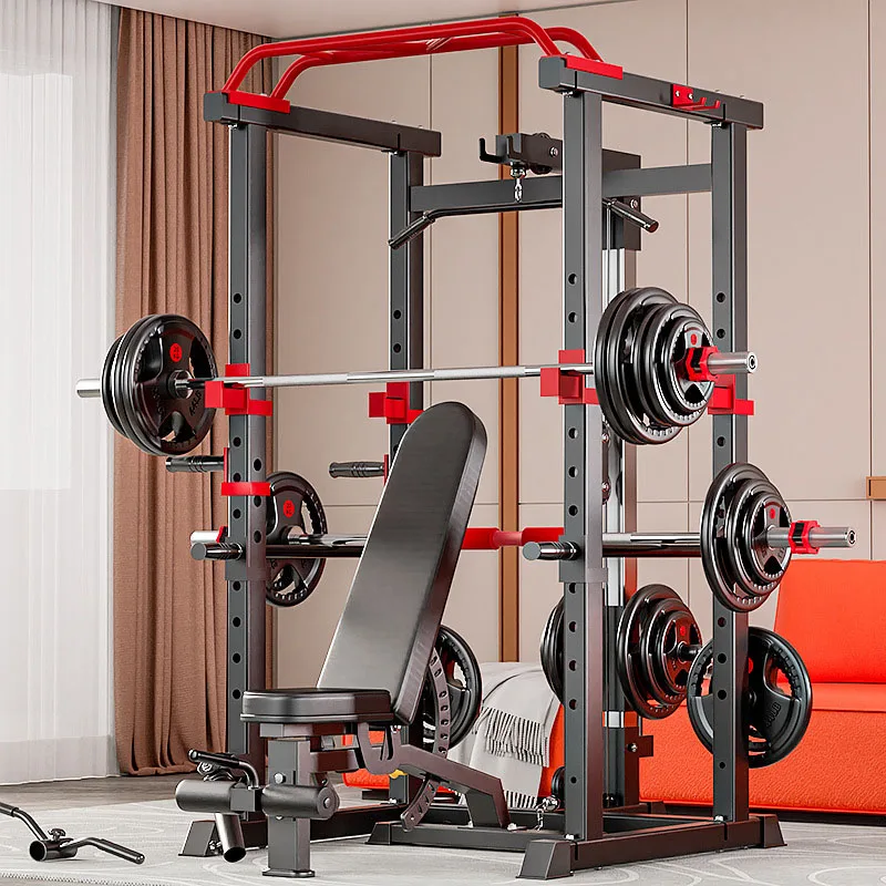 Multi functional frame gantry Barbell rack bench press rack Integrated ...