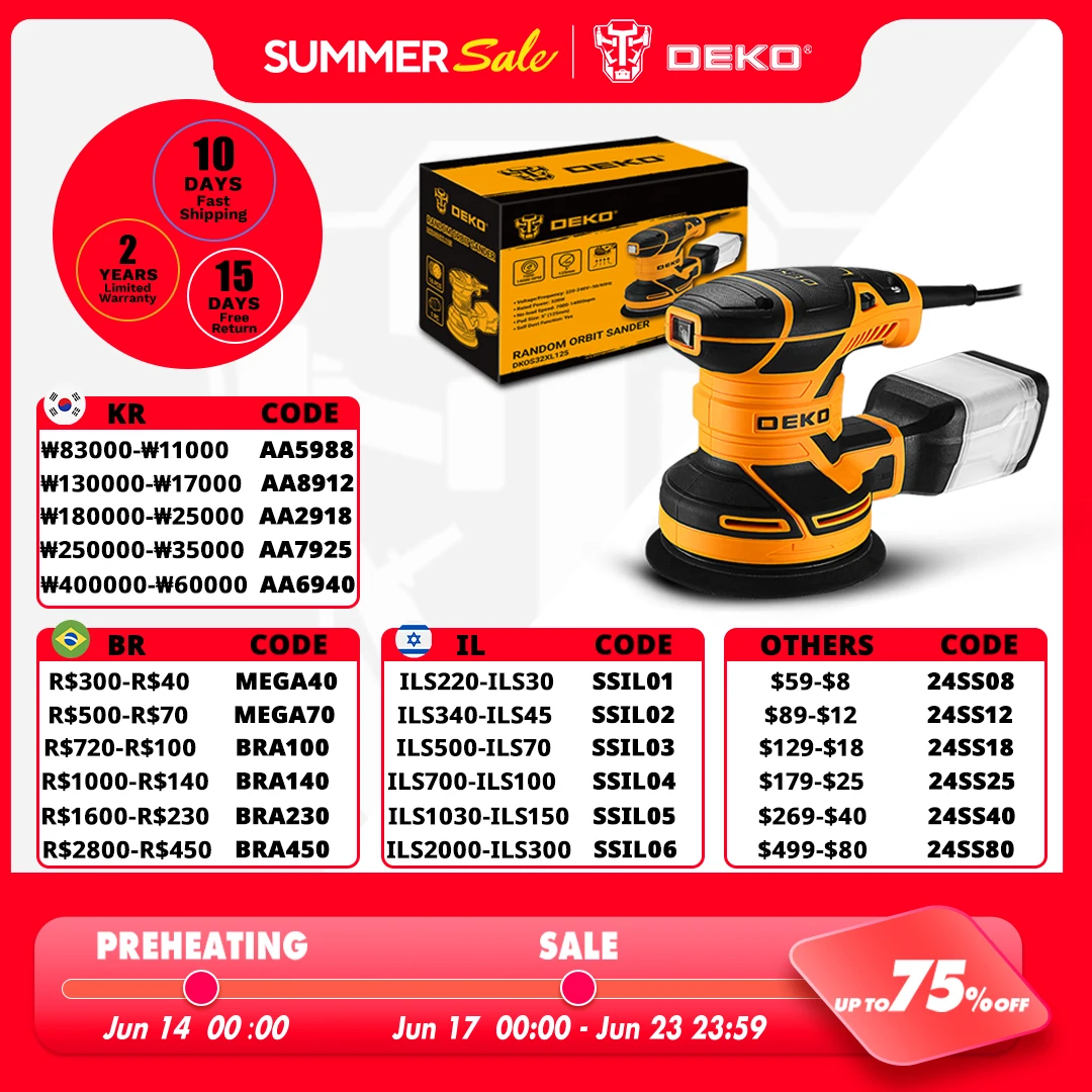 DEKO-DKOS32XL125-320W-Speed-14000pm-Random-Orbit-Sander-Home-DIY ...