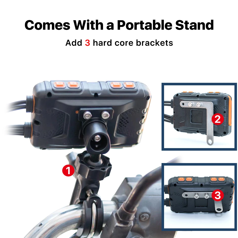 Full HD 1080P WiFi Motorcycle DVR Dash Cam Front Rear View Waterproof ...