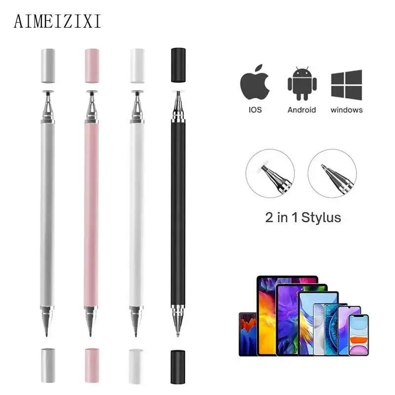 2-IN-1-Stylus-Pen-For-Cellphone-Tablet-Capacitive-Touch-Pencil-For ...