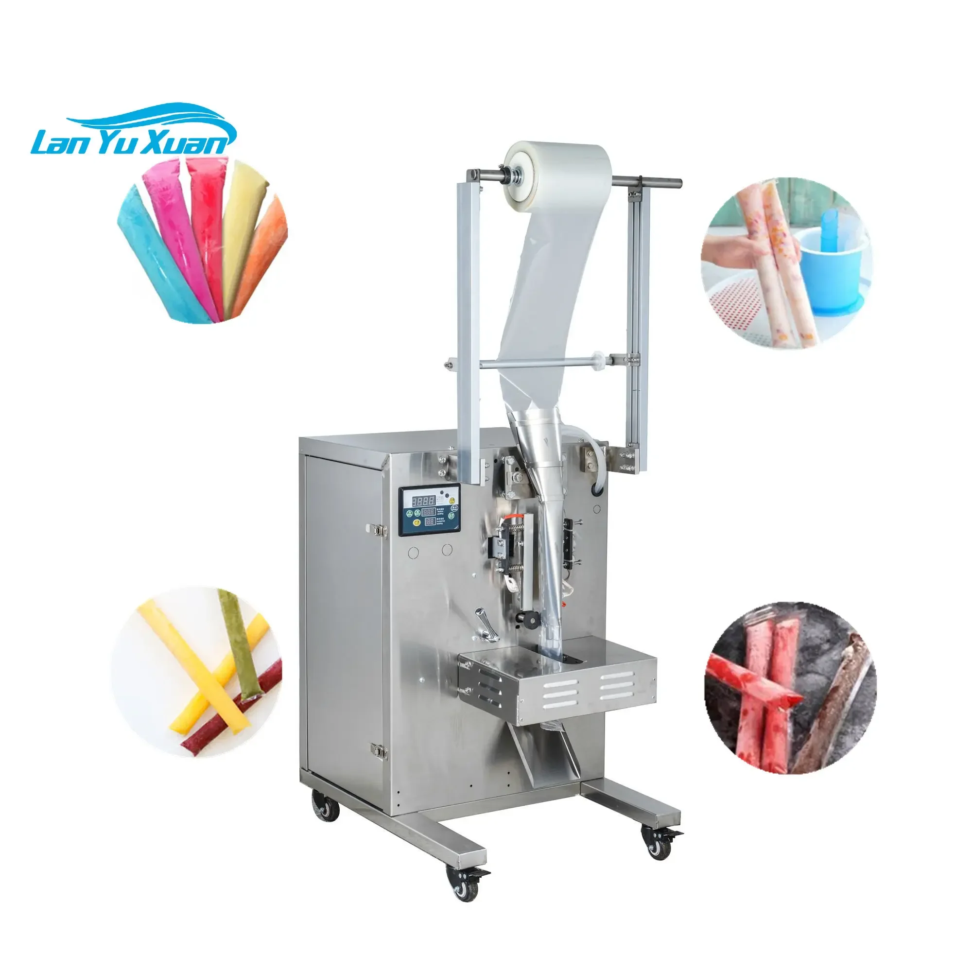 Ice Candy Popsicle Liquid Sachet Packing Machine Ice Lolly Automatic ...