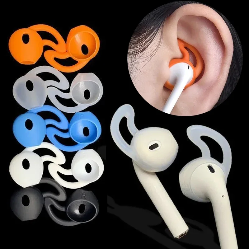 1-3 Pairs Earphone Cover Tips Hook for Airpods Earpods Anti-Slip Soft ...