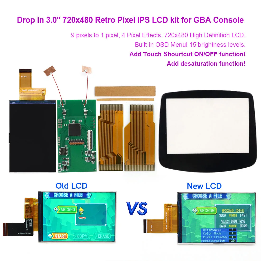 3-inch-Easy-Install-GBA-V5-Screen-LCD-Highlight-IPS-Backlight ...