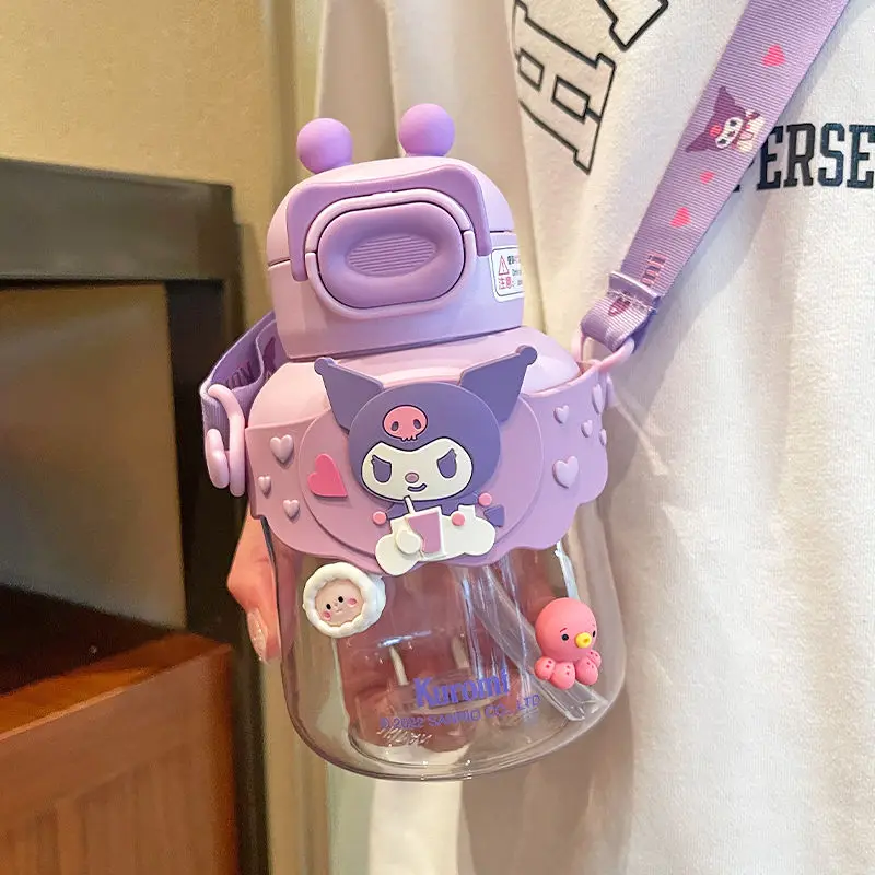 Sanrio Cinnamoroll Mymelody Kuromi Water Cup Girl Children's Straw ...