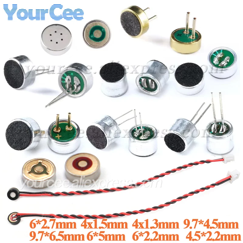 50pcs/5pcs MIC Condenser Microphone Electret Microphone Pickup 6x5mm ...