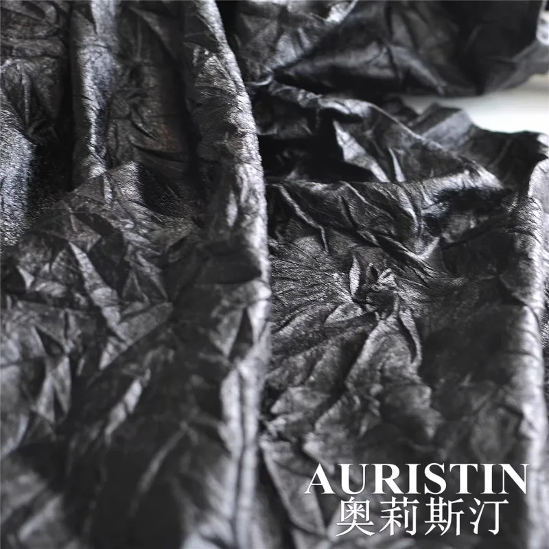 Pleated-PU-Fabric-for-Clothing-Graduation-Design-Styling-Cloth-Designer ...