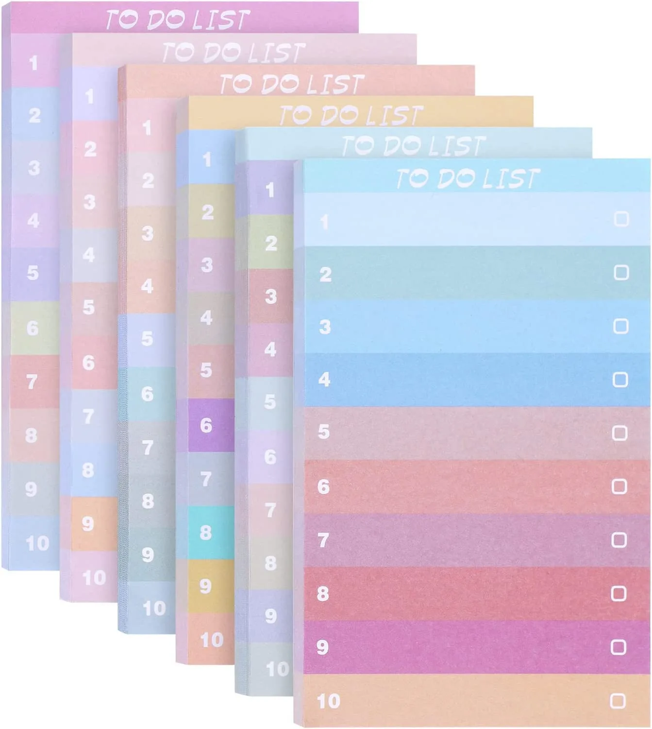 60sheets-Rainbow-Color-To-Do-List-Notepad-Memo-Writing-Pad-Daily ...