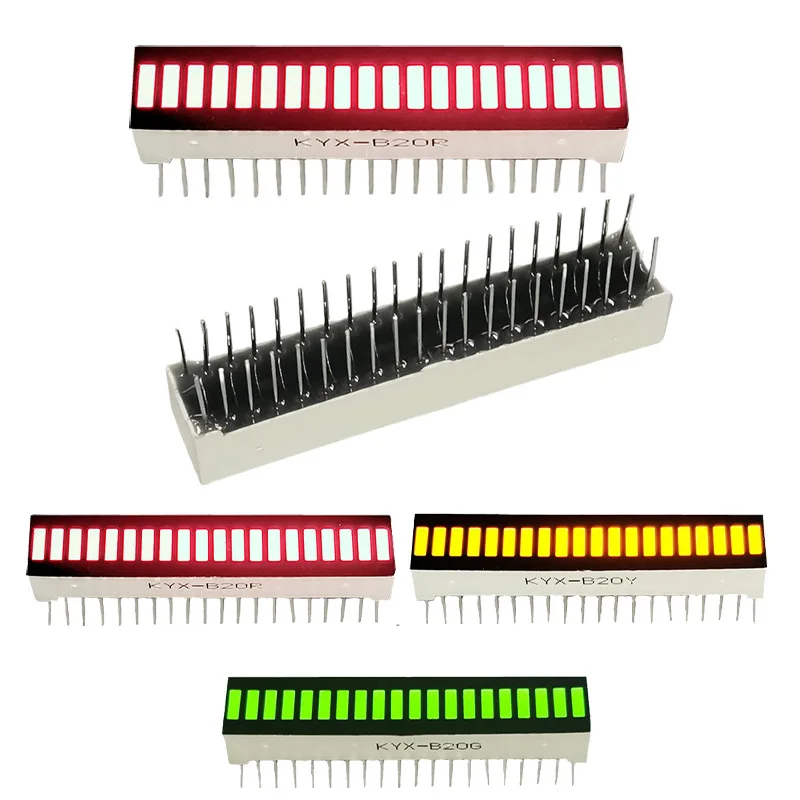 10PCS-50-5-10-8mm-Ultra-Bright-LED-Display-Green-Red-Yellow-20-Segment ...