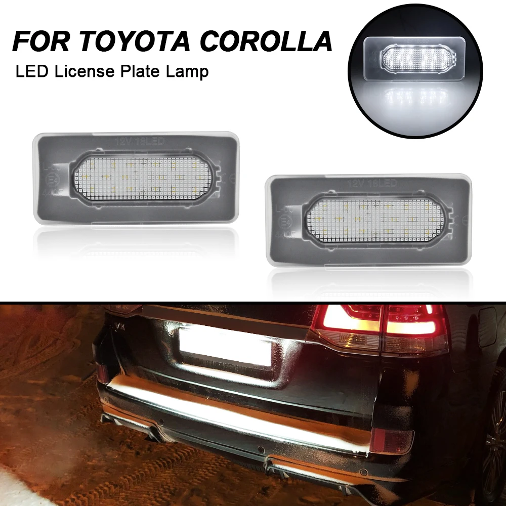 2pcs-LED-License-Number-Plate-Light-Car-Lamp-For-Toyota-Corolla-2006 ...