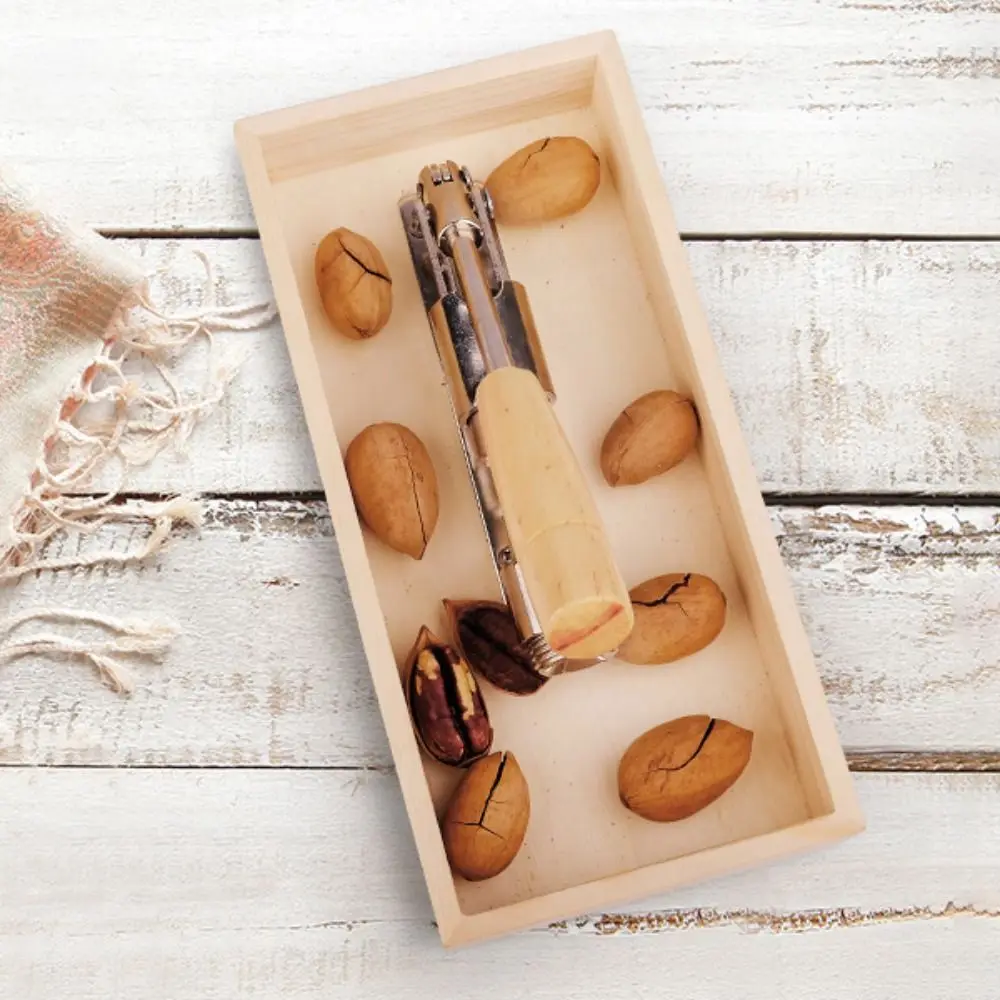 Kitchen Gadgets Manual Nut Cracker Heavy Duty With Storage Box Walnut ...