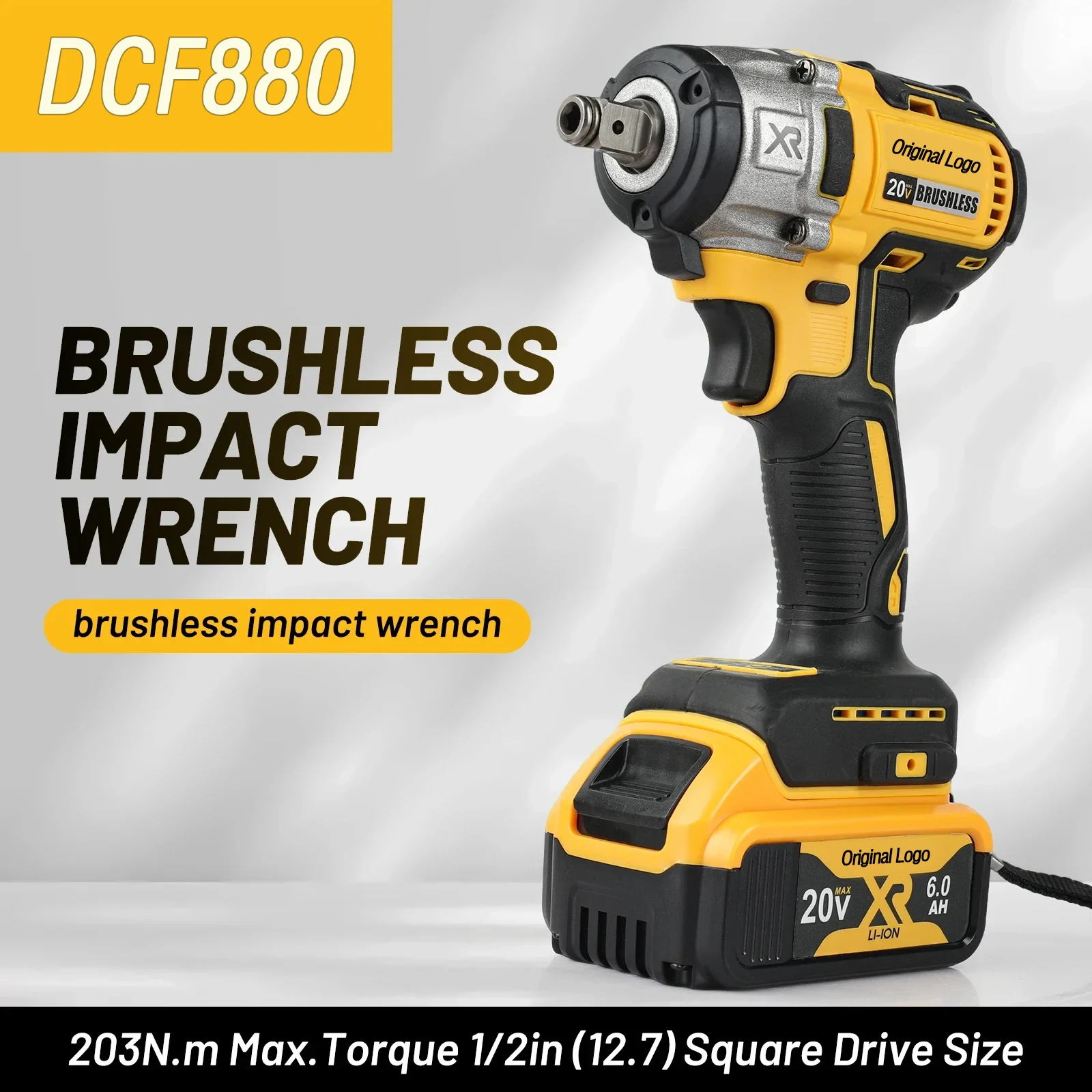 2025 New! DCF880 Cordless Impact Wrench 20V Original 2300RPM ...