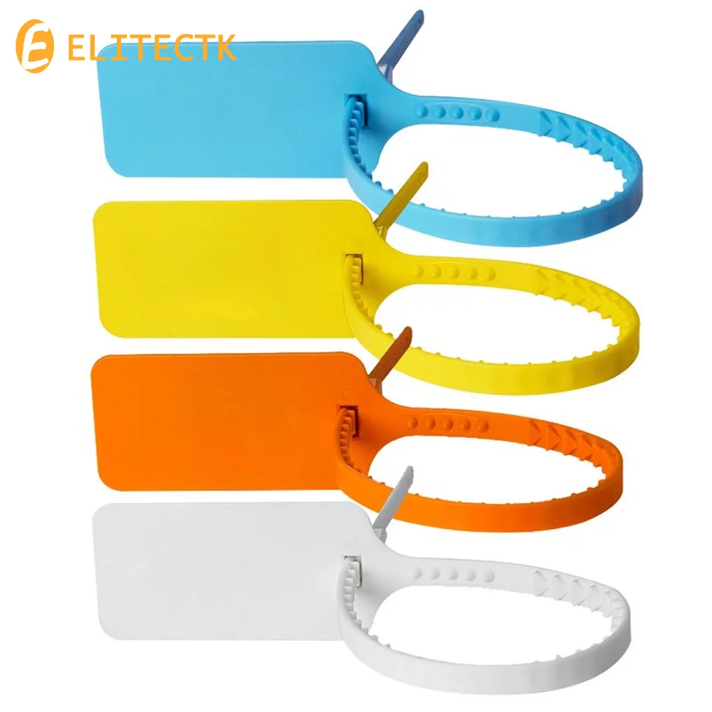 Custom Logo Tag Zip Ties Off Labels White Plastic Security Garment ...