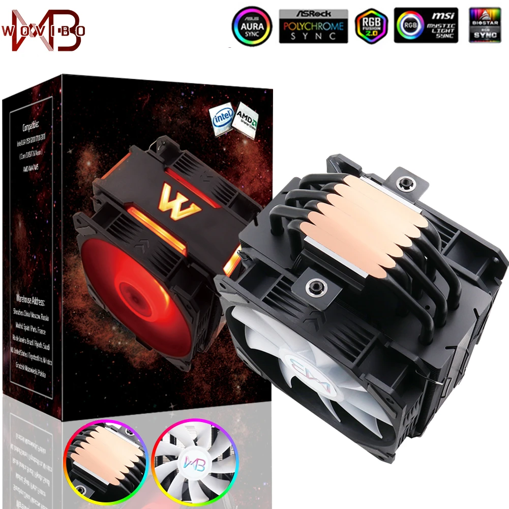 Cpu Cooler 6 Heatpipes | Cpu Cooler 4 Heatpipe 4pin | 4 Heatpipe Cpu ...