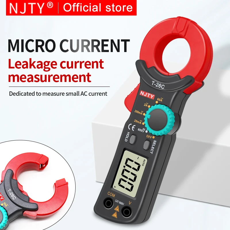 NJTY-Professional-Leakage-Current-Tester-T-26C-Digital-Clamp-Meter ...