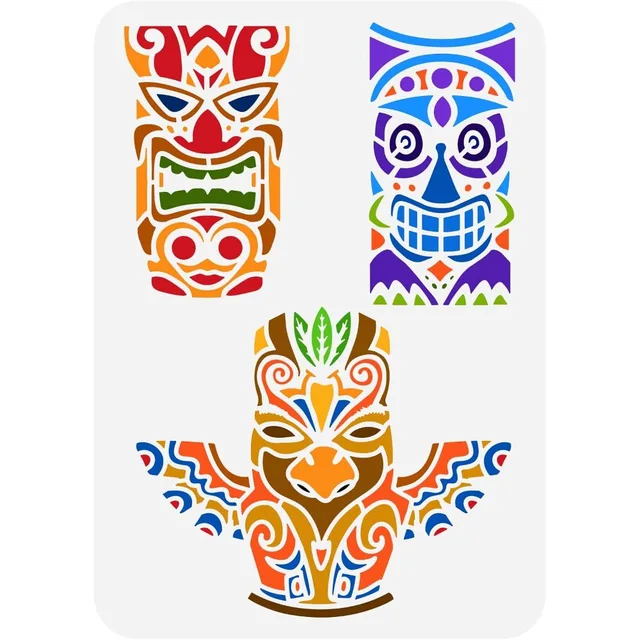 Tiki Face Stencil How To Draw A Tiki Head!