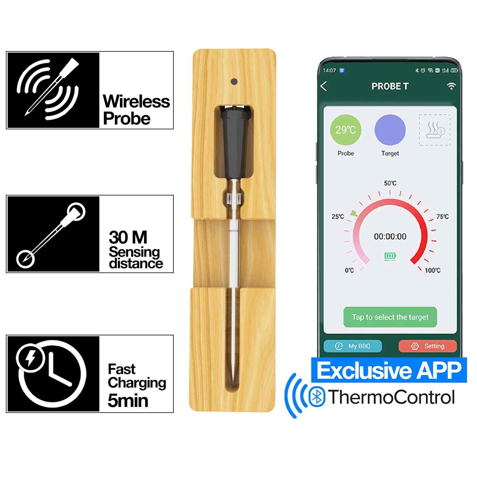 Wireless-Kitchen-Thermometer-Meat-Remote-Digital-Smart-Bluetooth ...