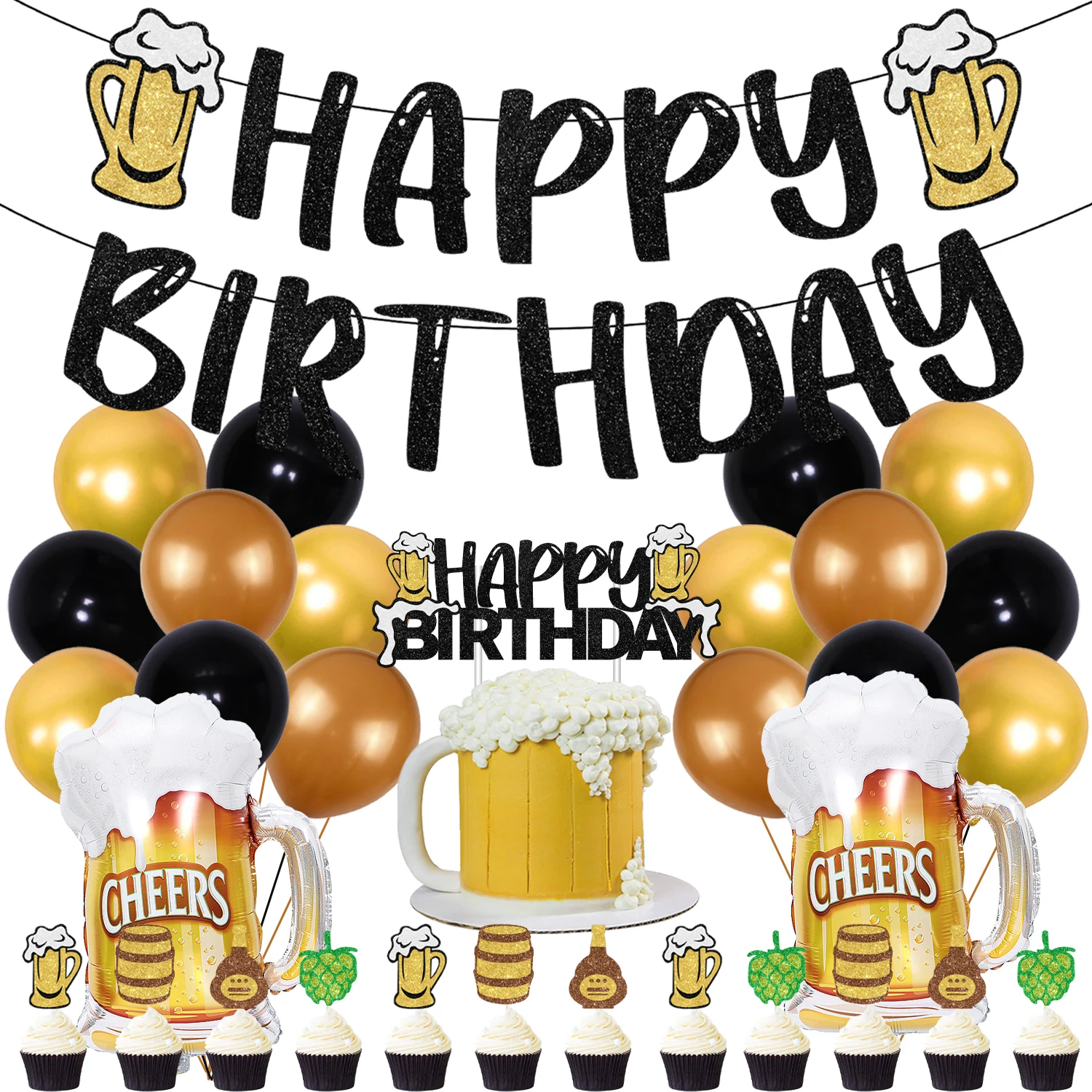 Cheers Beer Happy Birthday