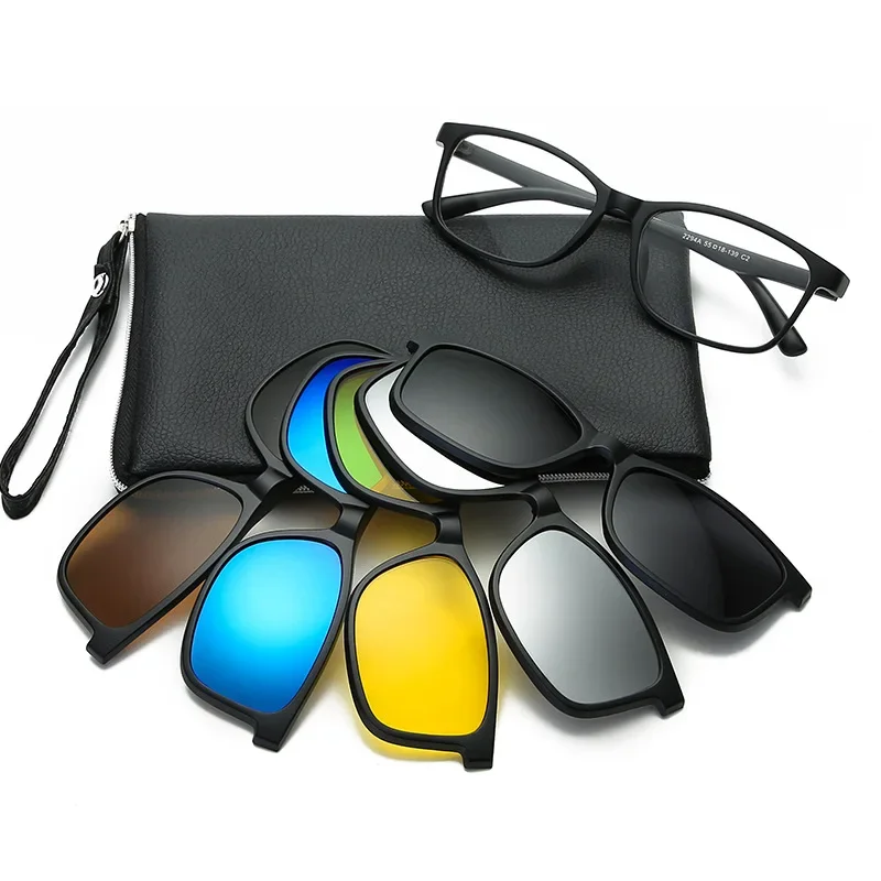 5 color polarized clip on sunglasses Progressive Multifocal See far and ...