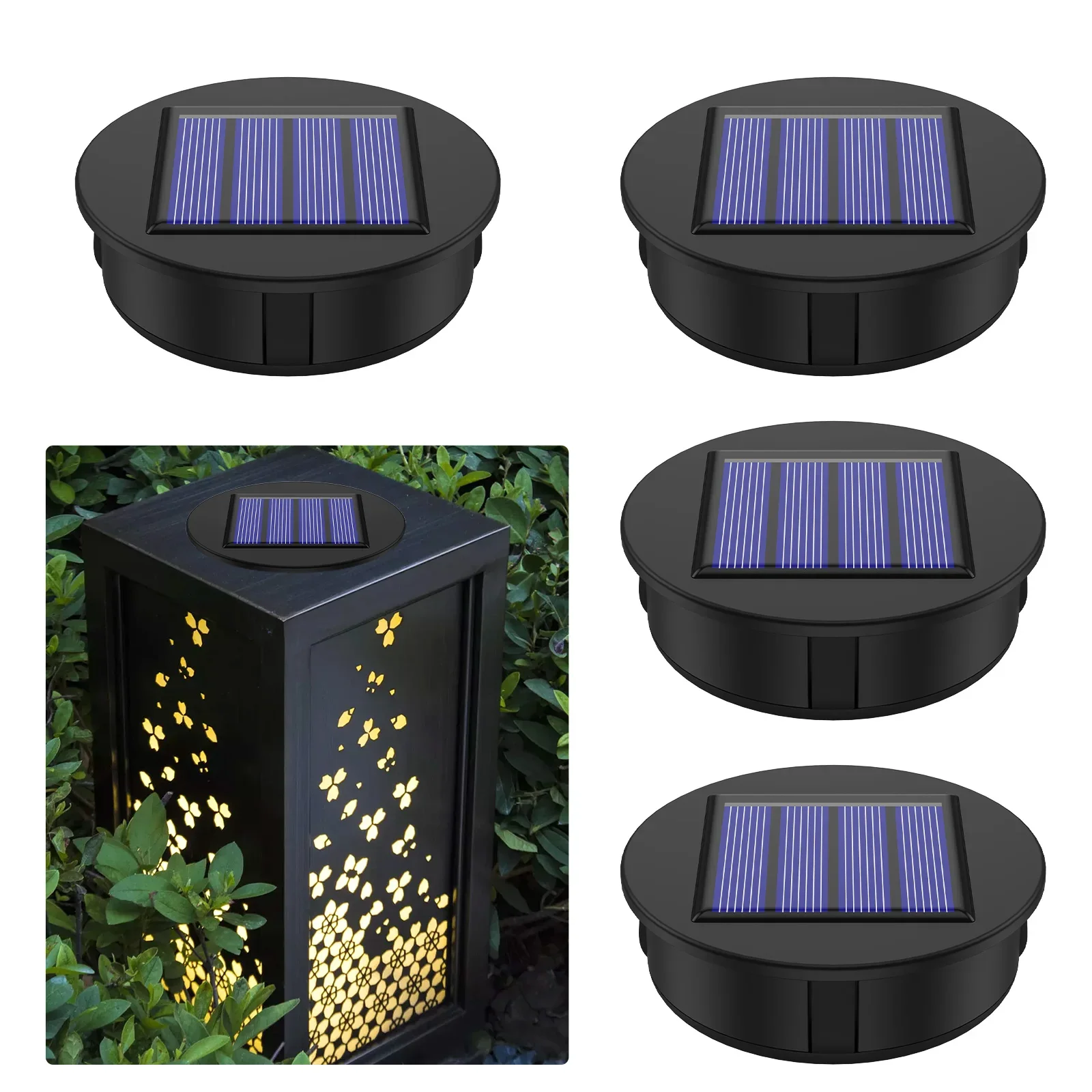 4Pcs-Solar-Light-Replacement-Top-1-2V-IP65-Waterproof-LED-Solar-Panel ...