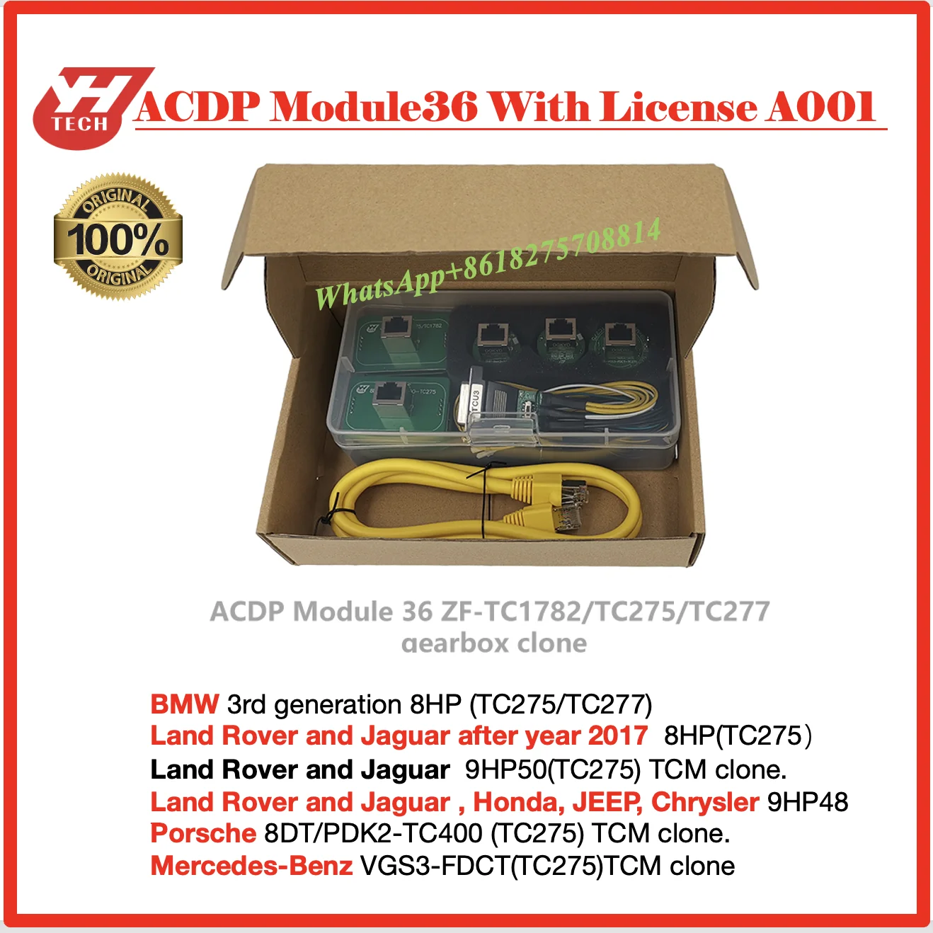 ACDP Module 36 for ZF-TC1782/TC275/TC277 gearbox TCU clone support BMW ...