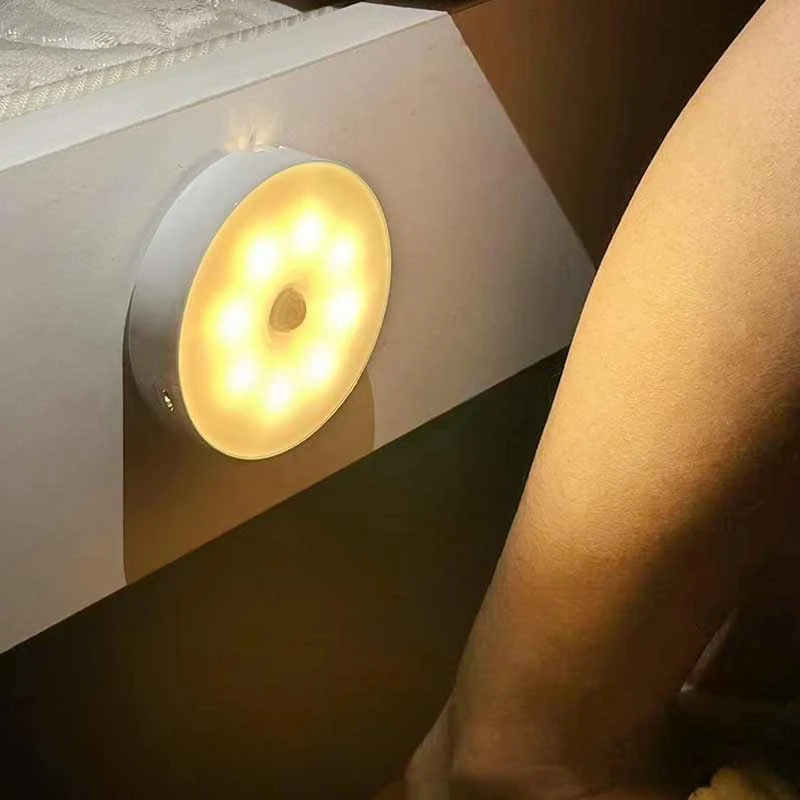 Usb Rechargeable Motion Sensor Night Lights Cabinet Closet Lamp Bedroom ...