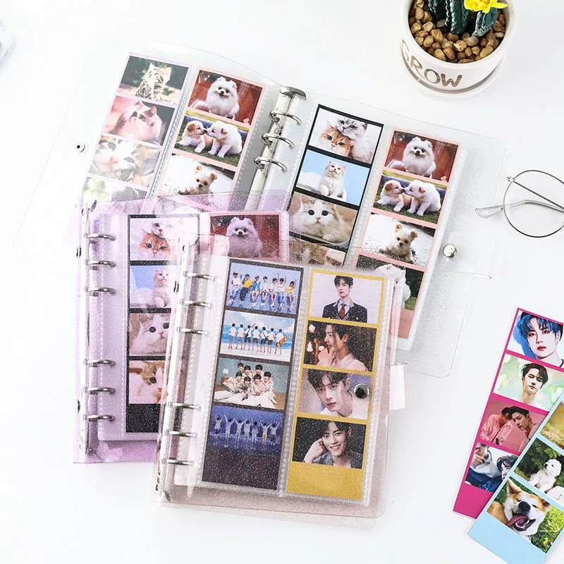 Glitter-Photocard-Binder-Photo-Booth-Frame-Album-Bookmark-25-Folhas ...