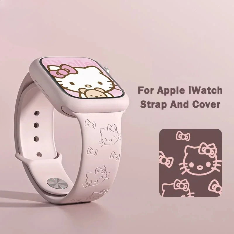 Engraved-Hello-Kitty-Strap-for-Apple-Watch-Band-49mm-44-40mm-45-41mm-38 ...