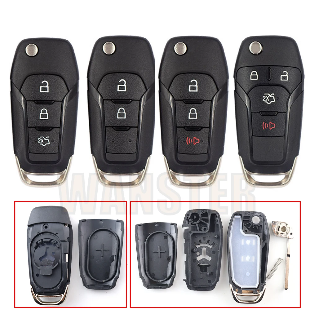 2 3 4 Bottons Car Key Fob Case Shell Housing for Ford Fusion Edge ...