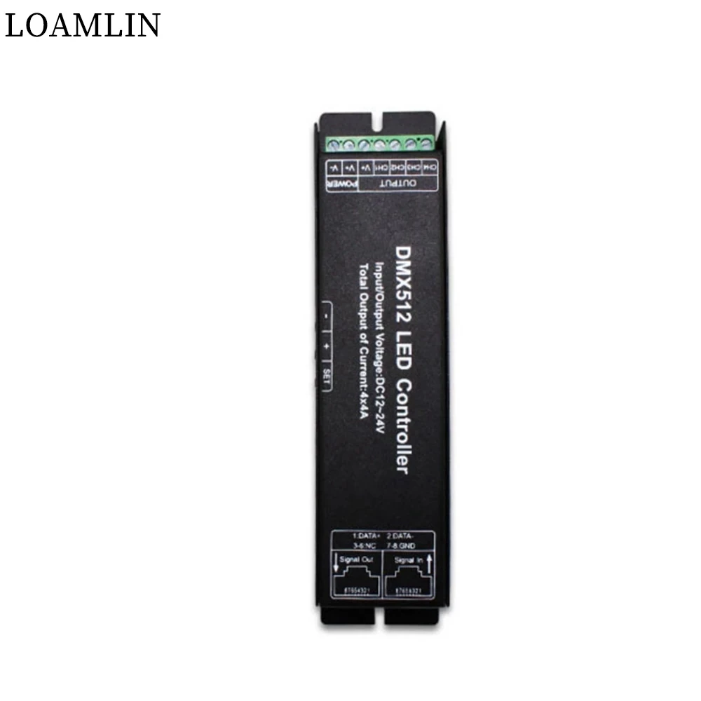 RGBW DMX 512 Decoder Led Controller 4 Channel * 4A For LED Strip Light ...