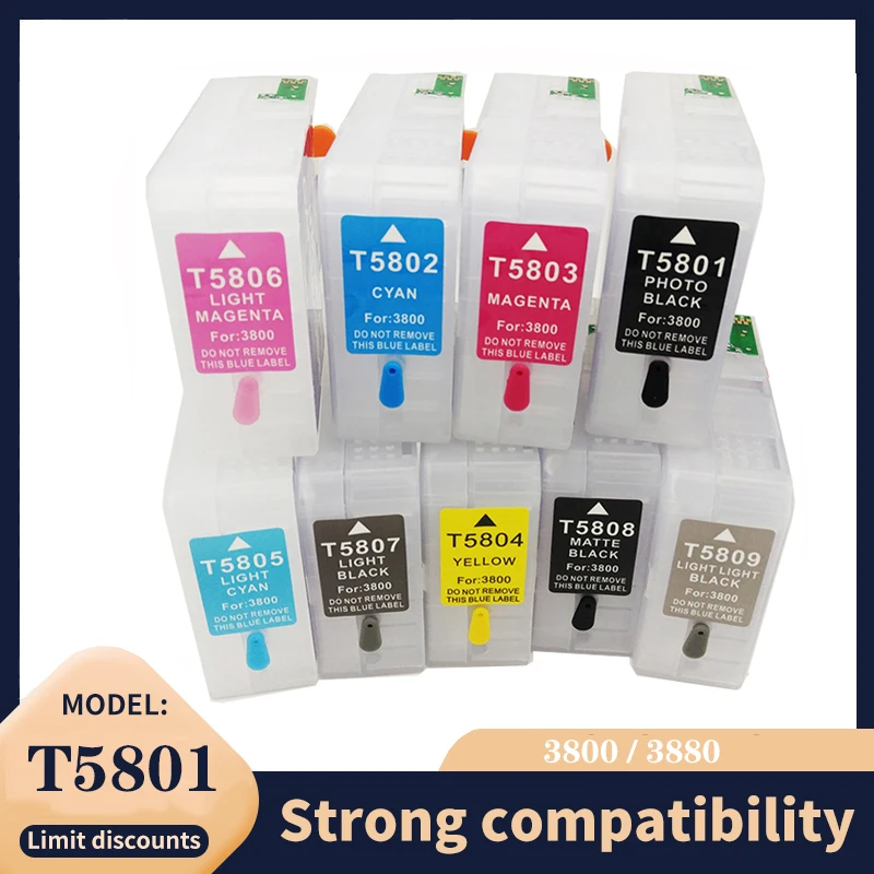 For-Epson-3800-3880-T5801-T5802-T5803-T5804-T5805-T5806-T5807-T5808 ...