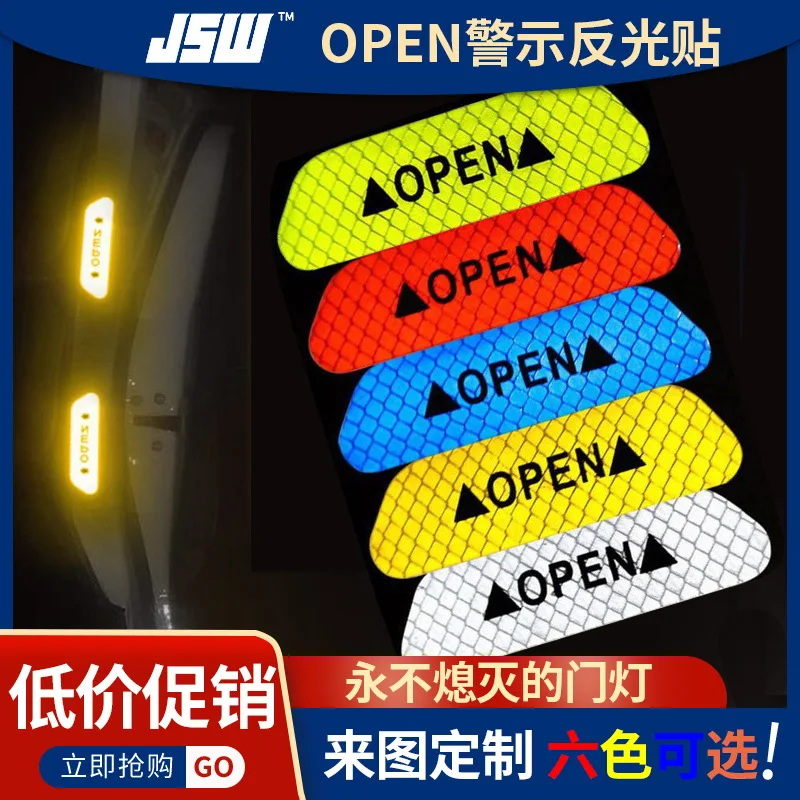 Universal-Safety-Warning-Reflective-Stickers-for-Car-Reflect-All-Light ...