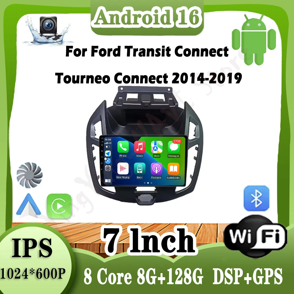 Android 16 For Ford Transit Connect Tourneo Connect 2014-2019 7 inch ...