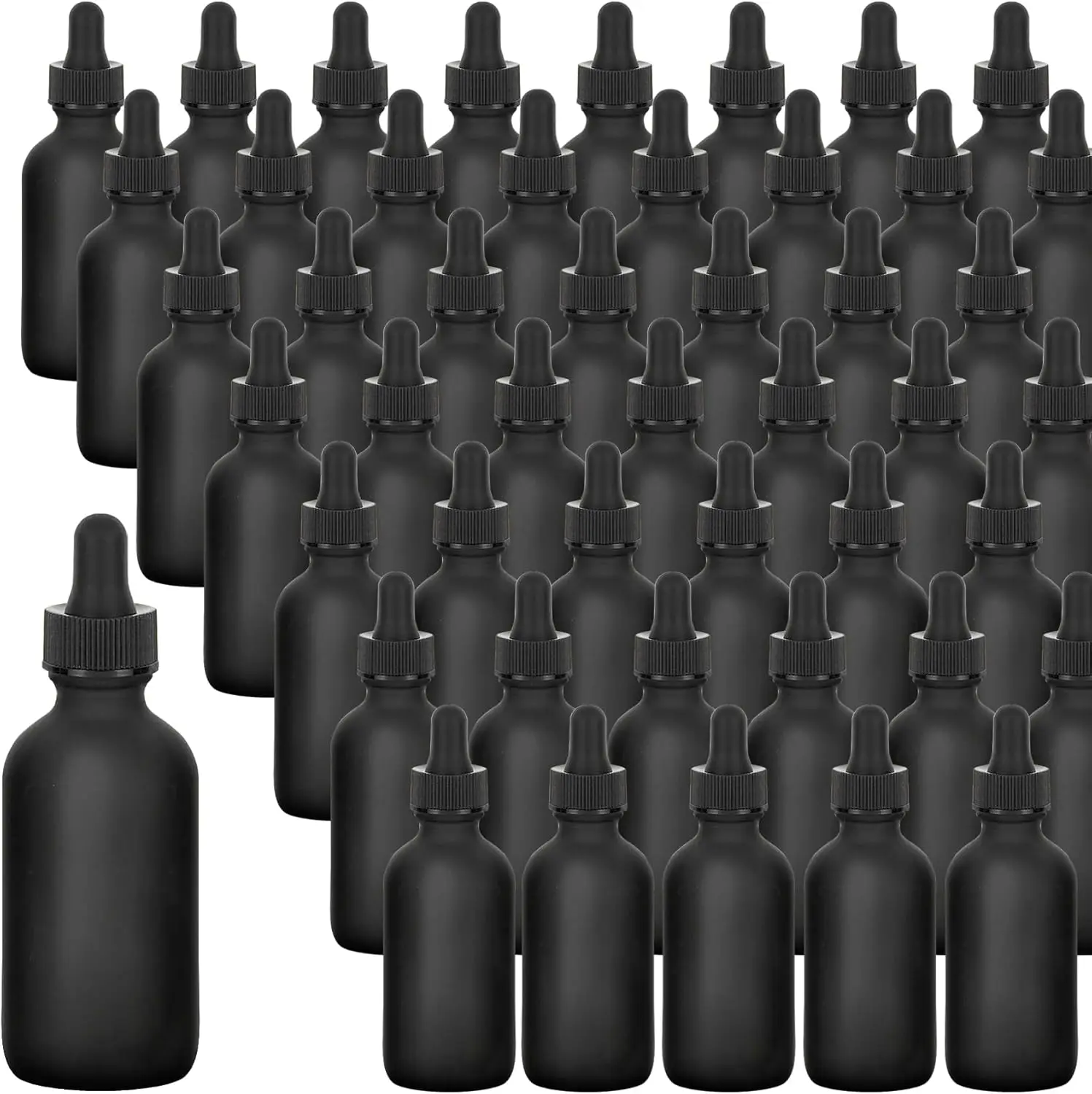 20PCS 10/20/30/50ml Frosted Glass Dropper Bottle Essential Oil Perfume ...