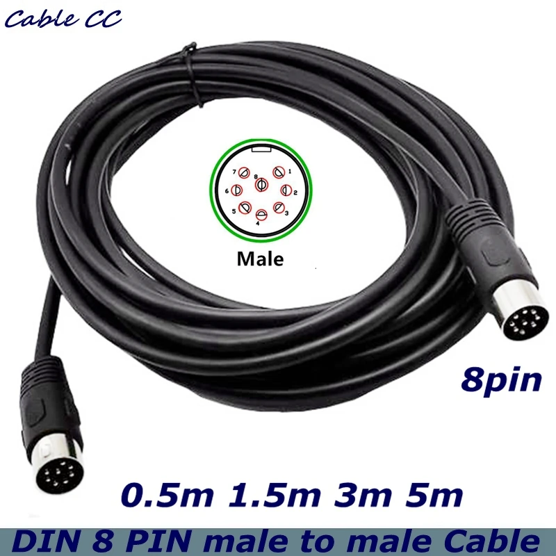 3m-8-Pin-Din-Male-to-Male-Speaker-Audio-Cable-is-used-for-Power-Supply ...