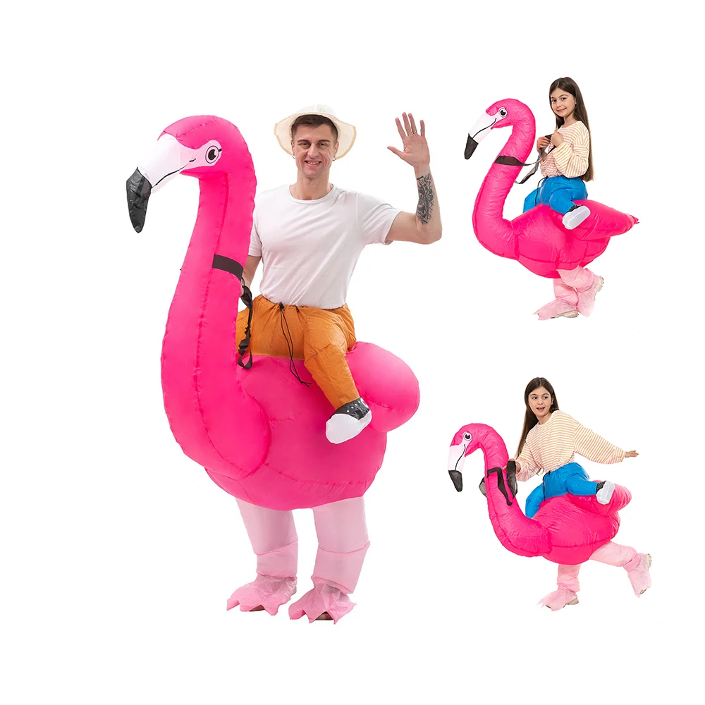 Halloween-Adults-Kids-Inflatable-Flamingo-Costume-Suit-Funny-Animals ...