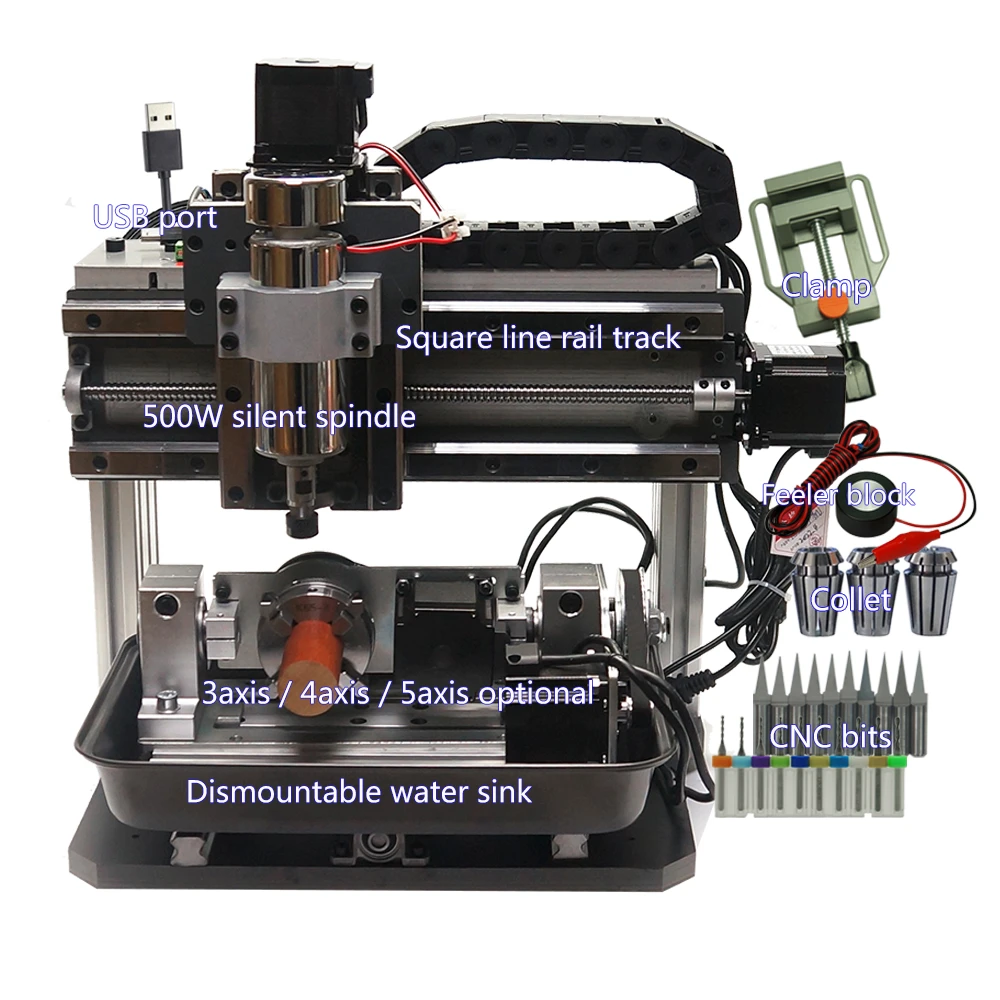 Mini Milling Machine 3020 Cnc | 5 Axis Mini Cnc Router Diy | Cnc 5 Axis ...
