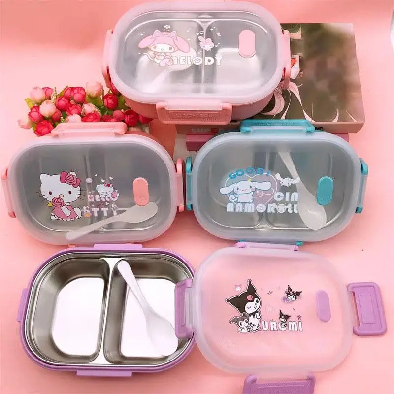 900Ml-Cartoon-Sanrio-Hello-Kitty-Lunch-Box-Kuromi-My-Melody-Cinnamoroll ...