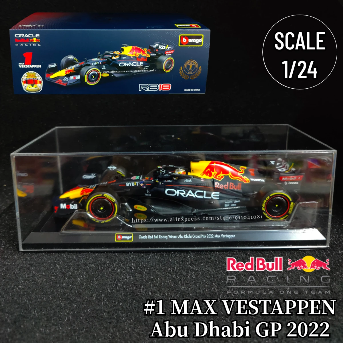 1:24 Red Bull Racing RB18 Edição Limitada Réplica, F1 2022 Modelo de ...