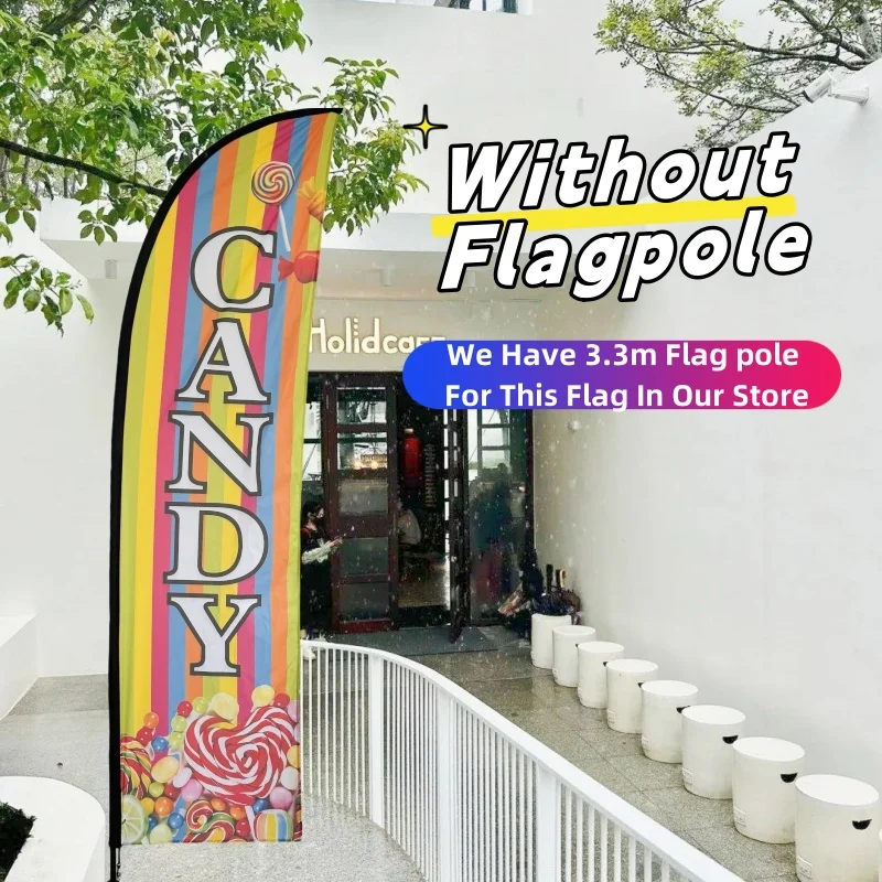 Candy Shop Store Sign Feather Flag Birthday party Swooper Banner ...