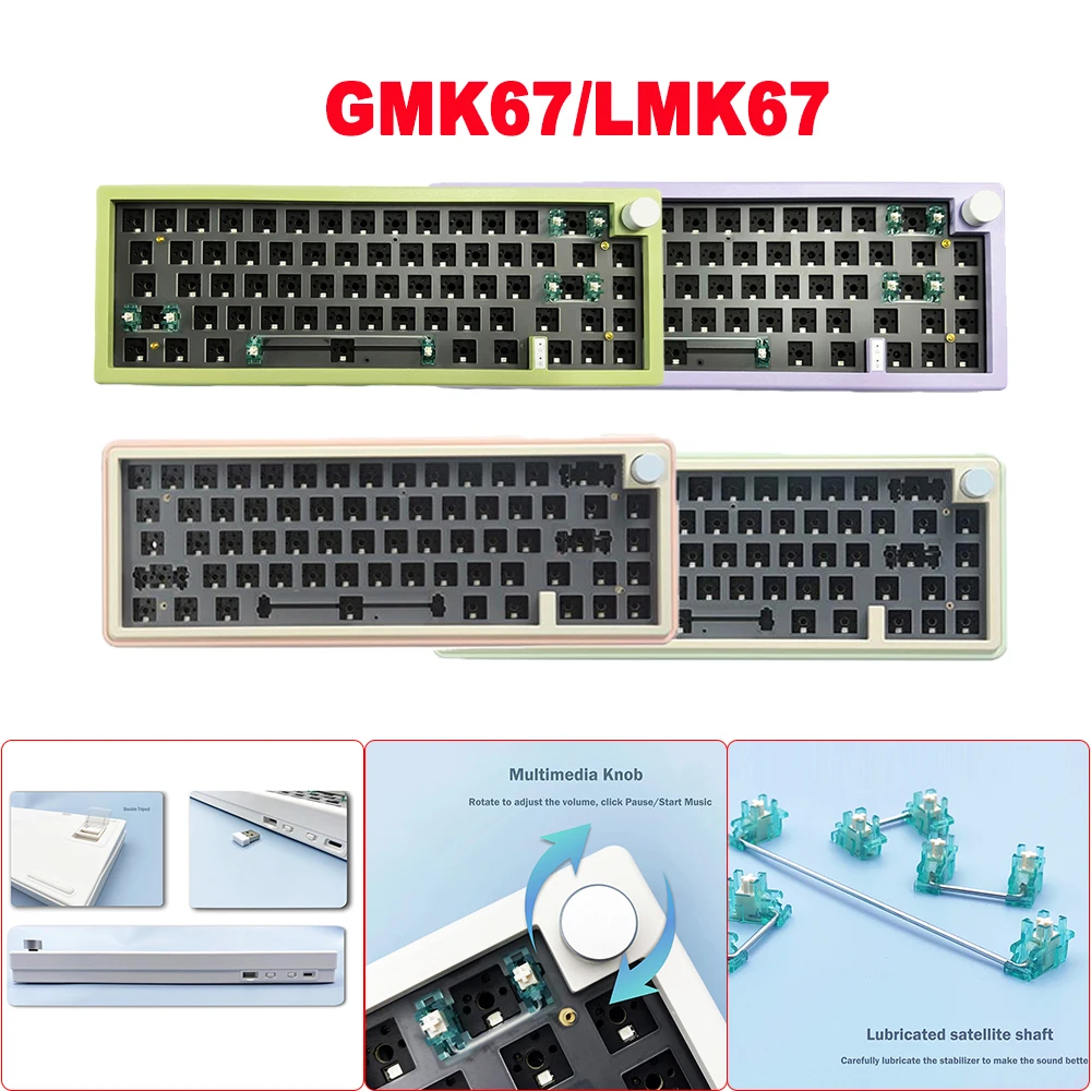 GMK67-LMK67-Customized-Mechanical-keyboard-kit-3-Mode-Hot-Swappable ...
