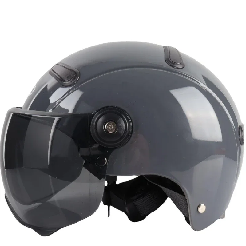 Motorcycle Helmet Unisex Motorcycle Safety Half Helmet Retro Four ...