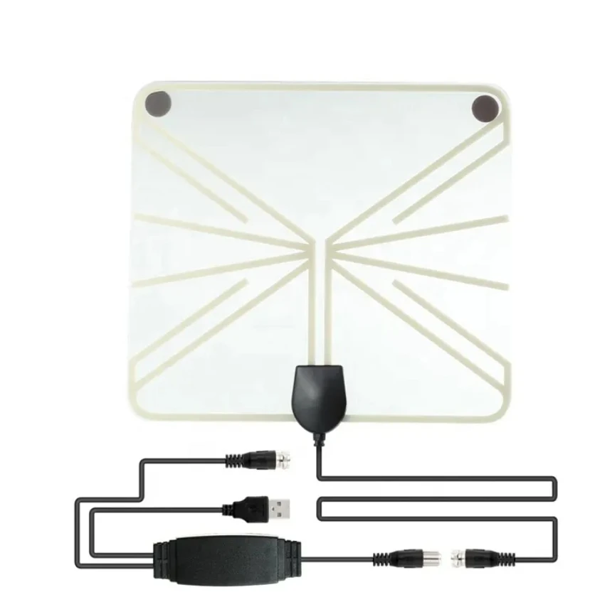Indoor digital HDTV Antenna 100 Miles Range 1080P HD Support with ...
