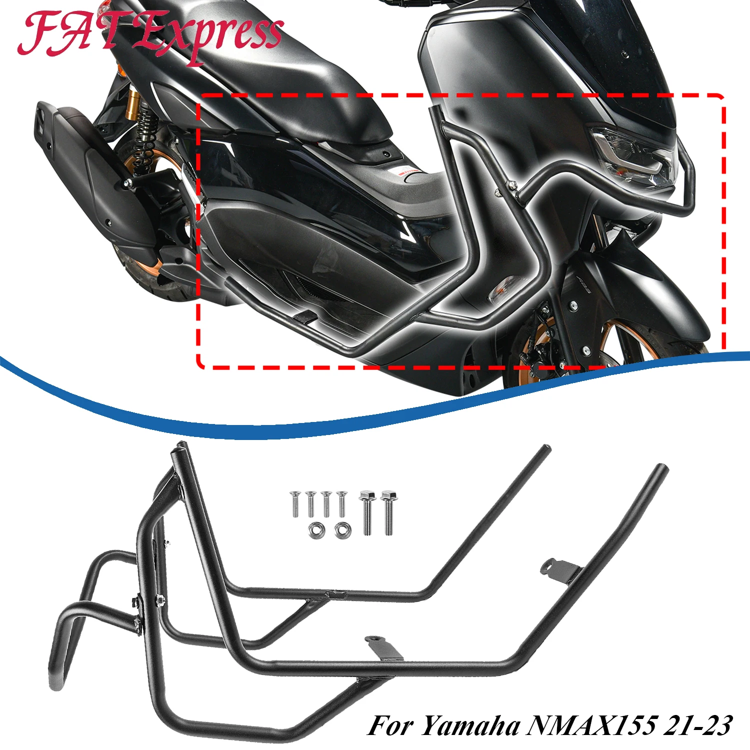 Motorcycle-Engine-Guard-Frame-Crash-Bars-For-Yamaha-NMAX155-NMAX-155 ...