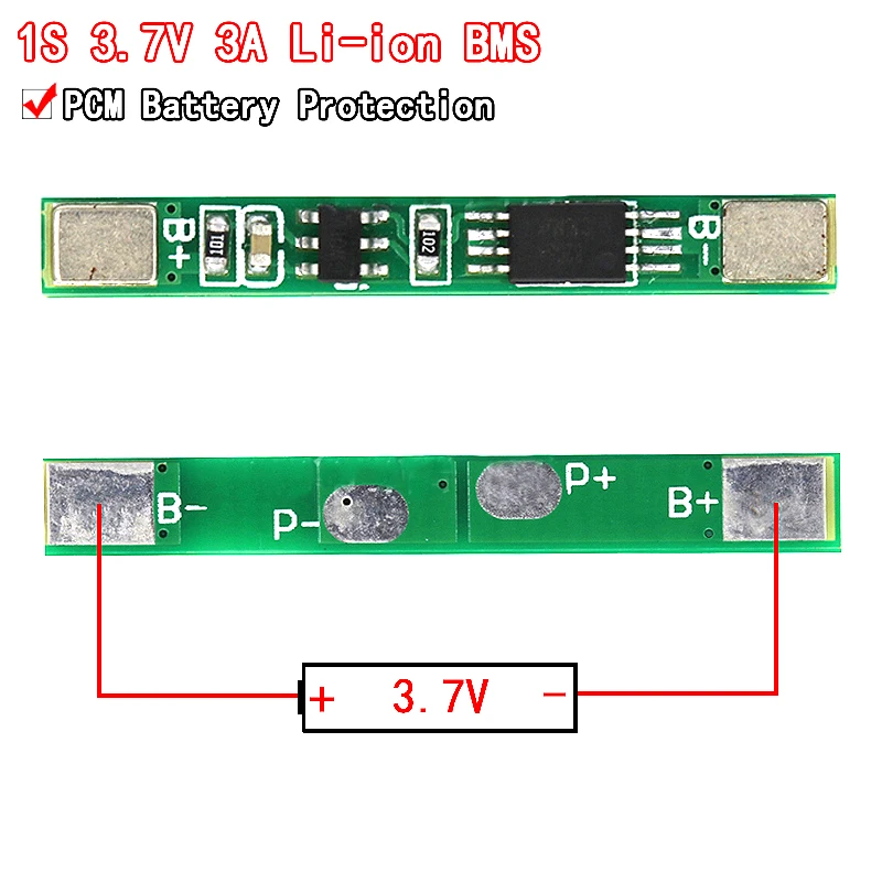 10PCS-1S-3-7V-3A-li-ion-BMS-PCM-battery-protection-board-pcm-for-18650 ...