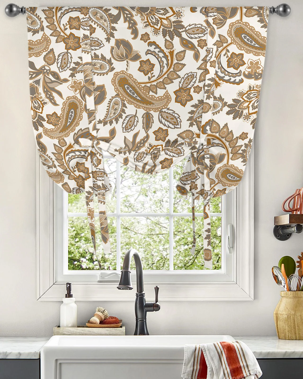 Bohemian-Flower-Paisley-Window-Curtain-for-Living-Room-Home-Decor ...