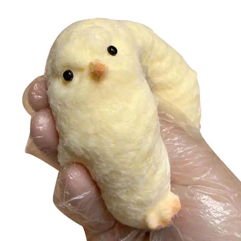 Handmade-Yellow-Big-Chicken-Plush-Silicone-Squishy-Pinching-Toys-Cute ...