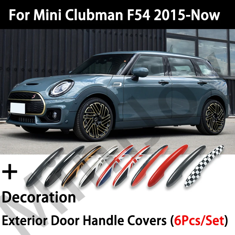 6PCS-In-Set-Gloss-Black-Door-Handle-Cover-Sticker-Trim-For-MINI-One ...